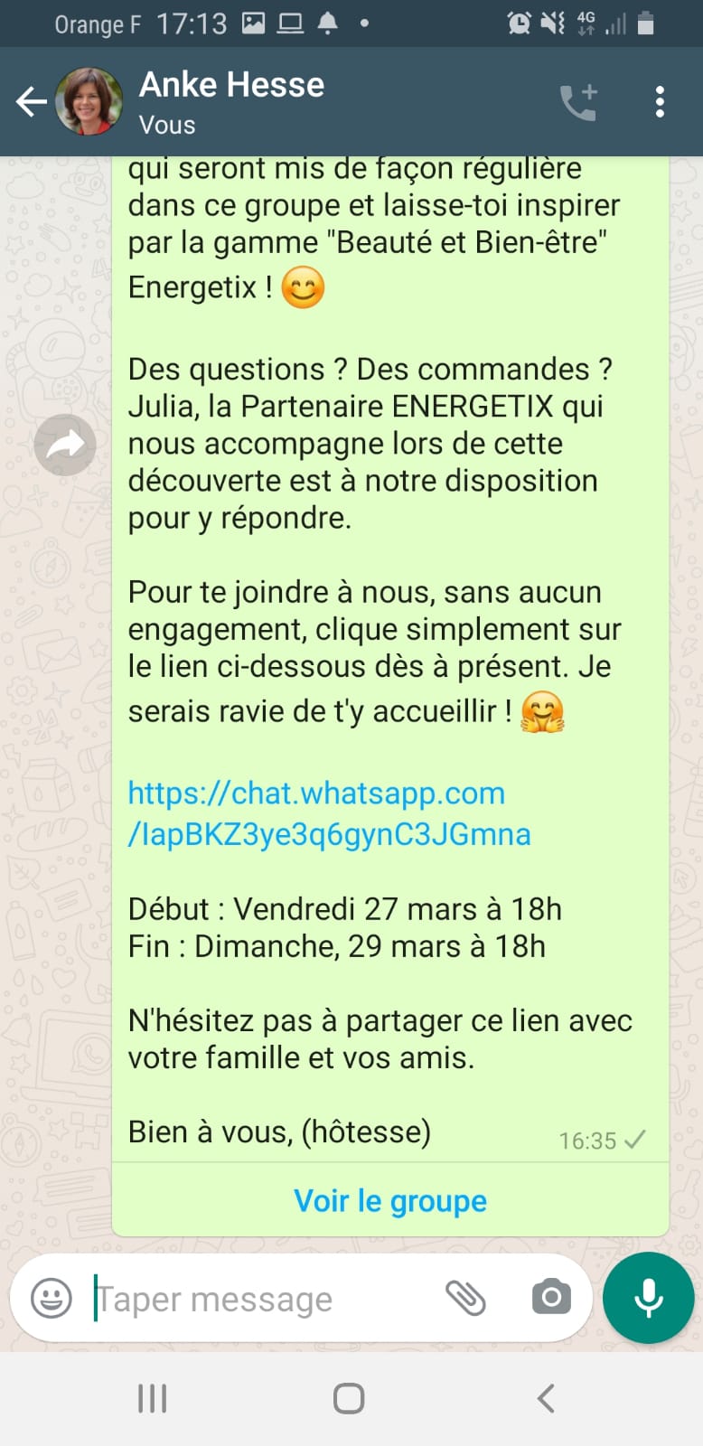 WA5: Exemples de textes pour votre présentation WhatsApp – ENERGETIX